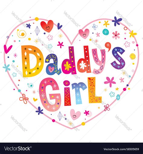 Daddys Girl Royalty Free Vector Image Vectorstock
