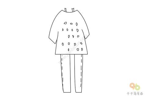 卫衣和牛仔裤是很百搭的 衣服简笔画