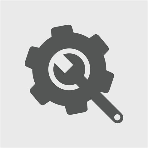 Zahnrad Und Schraubenschlüssel Icon Set Vektor Illustration Service