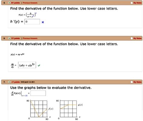 Solved Text 01 Polnee Pretjvinnden Nelet Find The Derivative Of The