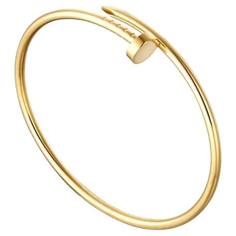 Cartier Juste Un Clou Small Model Bracelet Yellow Gold Size 17 For Sale