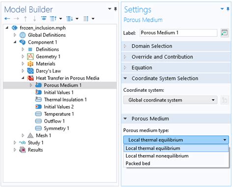 Porous Media Flow Module Updates Comsol® 60 Release Highlights