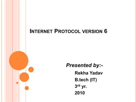internet protocol version 6 pptx