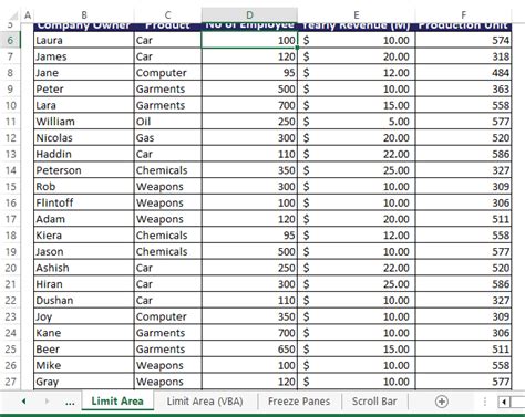 How To Set Scroll Area In Excel Vba At Dorothy Leasure Blog