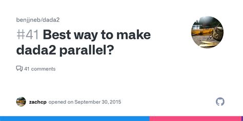 Best Way To Make Dada Parallel Issue Benjjneb Dada Github