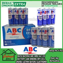 Jual Batu Baterai Abc Biru Dry Cell Aa A Battery V Pcs Aa Biru Pcs Jakarta Barat