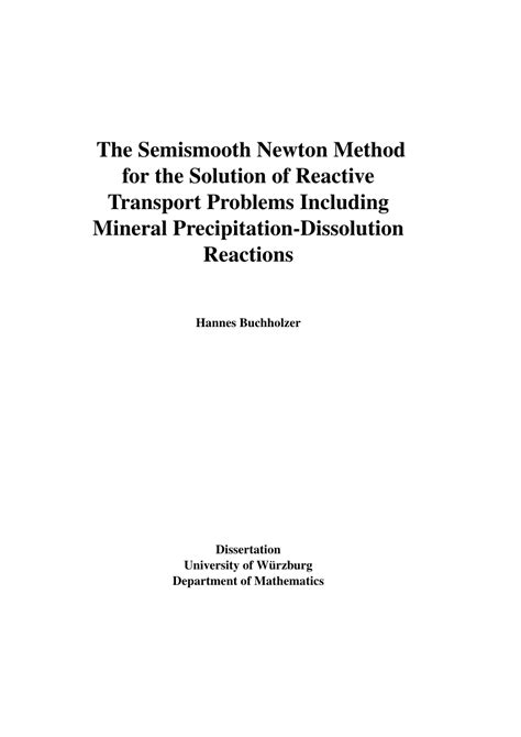 Pdf The Semismooth Newton Method For The Solution Of Reactive
