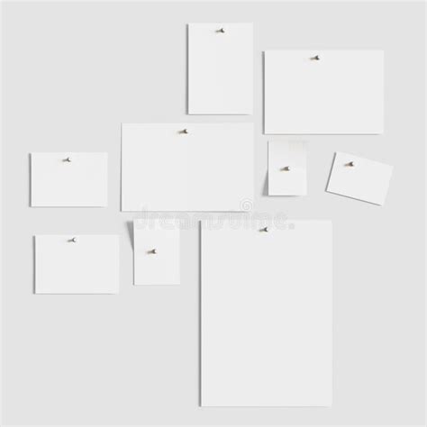 all paper size using to show your realistic photo or art design stock