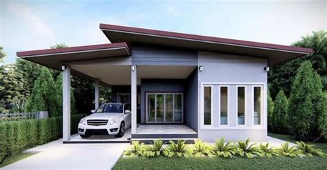 One Storey House Design With Graceful Shed Roofs Cool House Concepts