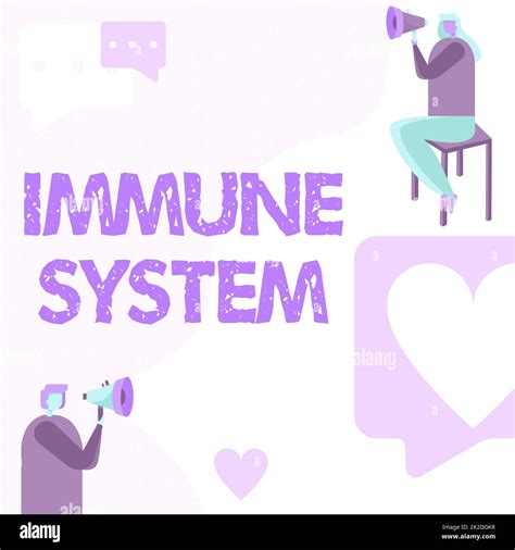 Signe De Texte Montrant Le Système Immunitaireconcept Internet Hôte