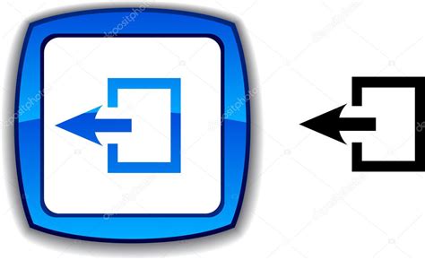 Exit Button — Stock Vector © Maxborovkov 6065487