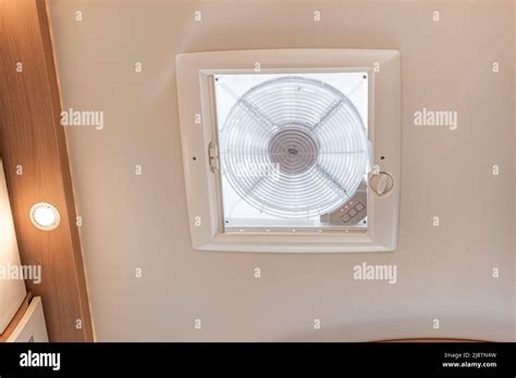 RV Camper Roof Air Cooling Fan Vent Stock Photo Alamy
