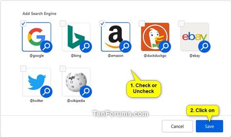 Add And Remove Search Engine Icons On New Tab Top Sites In Firefox