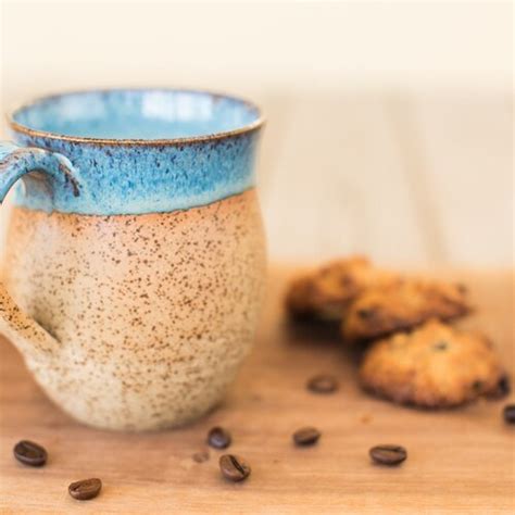 Ceramic Light Blue Mug Pottery Coffee Mug Ceramic Coffee Mug Etsy