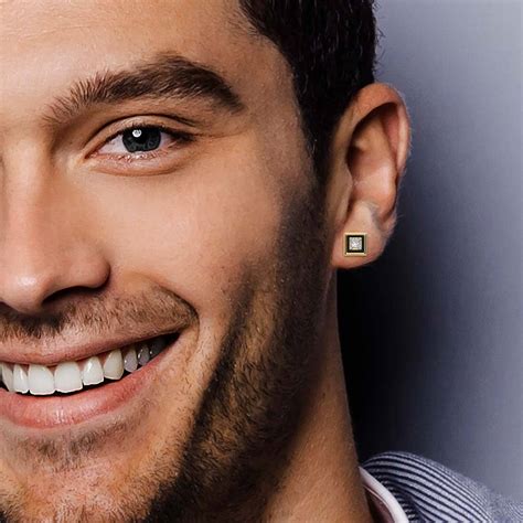 Sparkling Griff Diamond Mens Stud For Men Priced Under 15K Candere