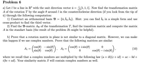 Problem A Let L Be A Line In R With The Unit Chegg Com
