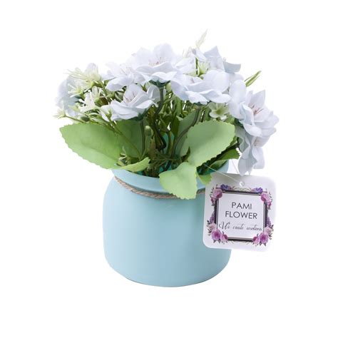 Flori Artificiale In Ghiveci Plastic Pami F1020 66 Albastru