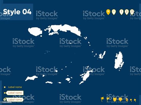 Maluku Indonésie Carte Isolée Sur Fond Bleu Plan De La Carte Carte