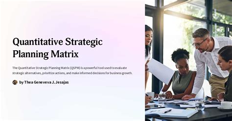 Quantitative Strategic Planning Matrix