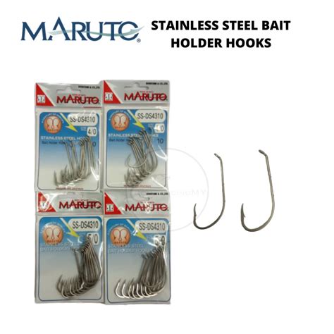 Jom Pancing Maruto Stainless Steel Bait Holder Hook Ss Ds4310 Shopee Malaysia