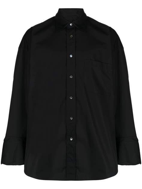 Marina Yee Oversized String Shirt Black Farfetch Tr