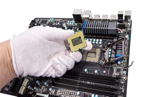 Premium Photo Installation Of Modern Processor In Cpu Socket On The Motherboard