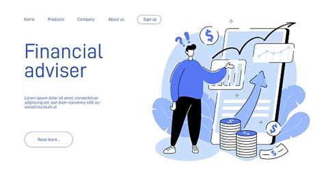 방문 페이지 재정 고문 그림입니다 재정적 성공과 투자를 축하하는 금융 성장 돈 증가 개념 컨셉 디자인을 위한 현대적인 평면 그림 개념에 대한 스톡 벡터 아트 및 기타 이미지