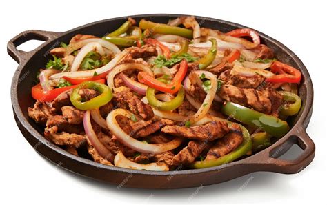 Premium Photo Sizzling Fajita Experience On White Background