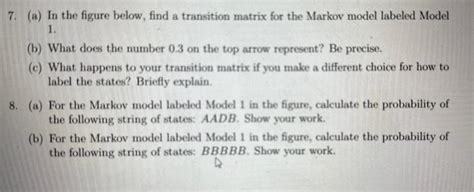Solved A In The Figure Below Find A Transition Matrix Chegg