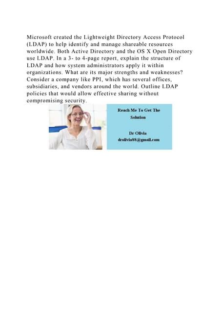 Microsoft Created The Lightweight Directory Access Protocol Ldap Tdocx