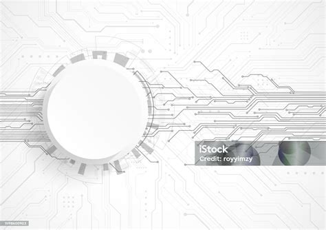 추상적인 사이버 보안 인터넷과 네트워킹 개념 현대 회로 공학 미래 과학 통신 기술 개념 벡터 그림 흰색에 대한 스톡 벡터 아트 및 기타 이미지 Istock