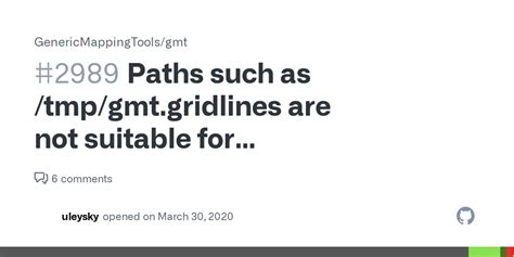 Paths Such As Tmp Gmt Gridlines Are Not Suitable For Multiuser Systems Issue