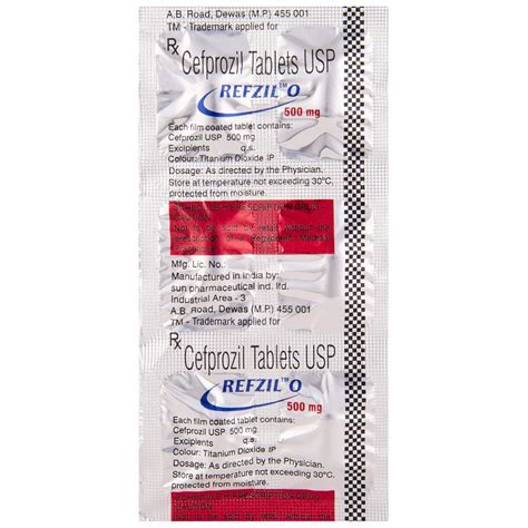 Refzil O 500mg Strip Of 6 Tablets Health And Personal Care