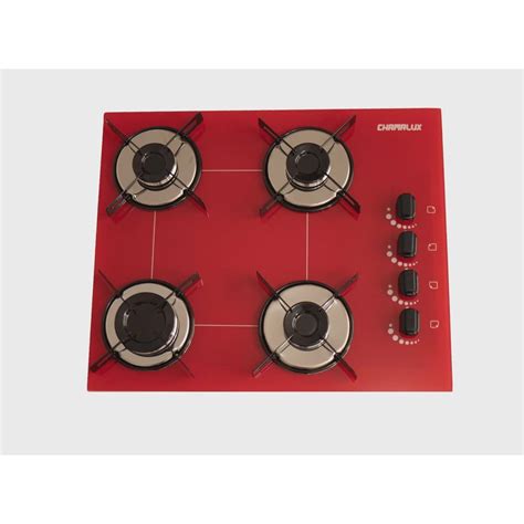Fogão Cooktop a Gás 4 Bocas Ultra Chama T1 Chamalux Vermelho