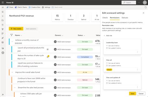 使用目标级权限保护记分卡 Power Bi Microsoft Learn