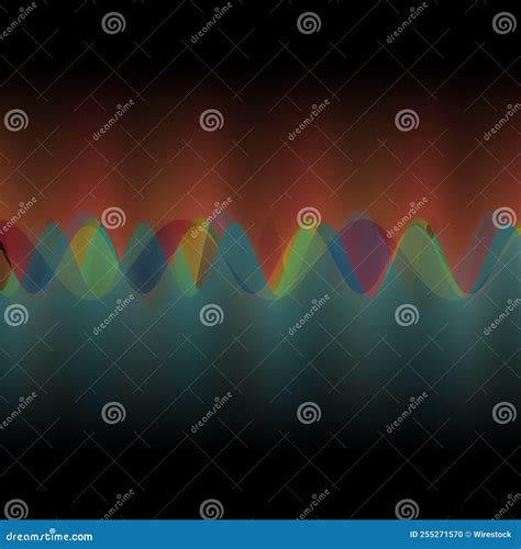 Illustration Of Multiple Waves Oscillating Or Overlapping By Many Small