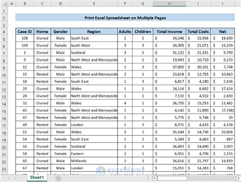 How To Print An Excel Spreadsheet On Multiple Pages 3 Methods Exceldemy
