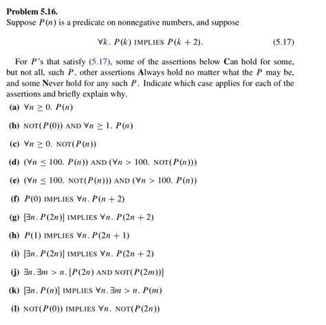 Solved Problem 516 Suppose Pn Is A Predicate On