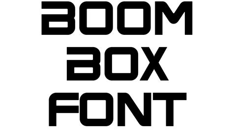 Boom Box Font Dafont Style