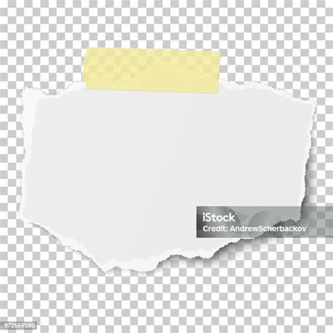 Vektor Persegi Panjang Selembar Kertas Robek Dengan Bayangan Lembut