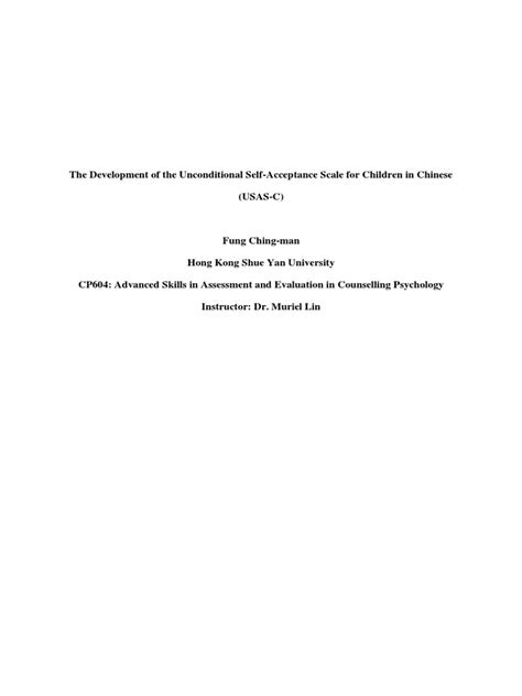 Self Acceptance Scale V3 Download Free Pdf Self Esteem Rational