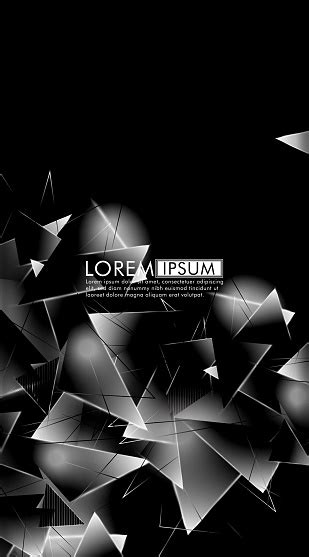 수직 삼각형 배경입니다 3d 삼각형의 추상 구성 현대 기하학적 배경 절연 블랙 0명에 대한 스톡 벡터 아트 및 기타 이미지