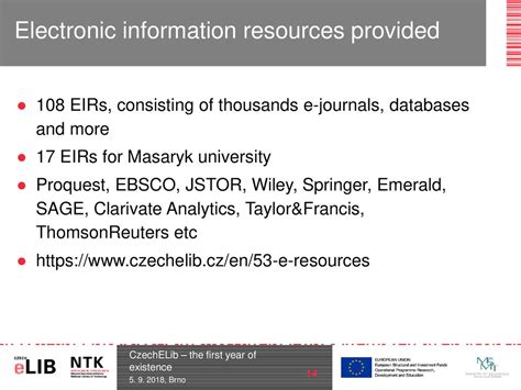 CzechELib – the first year of existence - ppt download