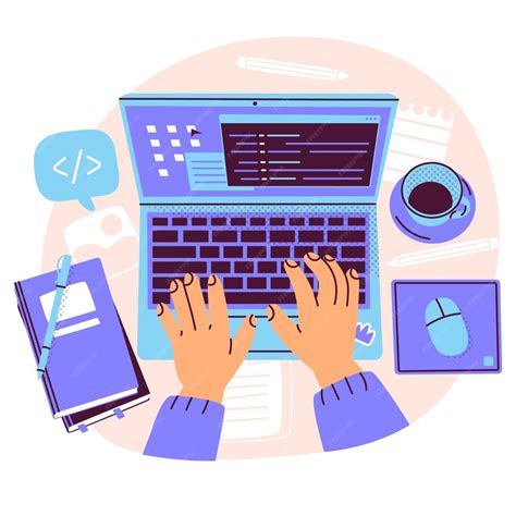 Free Vector Typing Concept Illustration