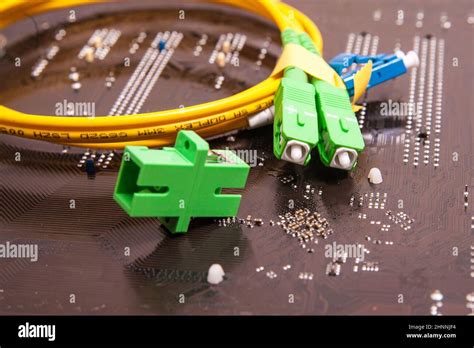 Fiber Optic Patch Cord Stock Photo Alamy