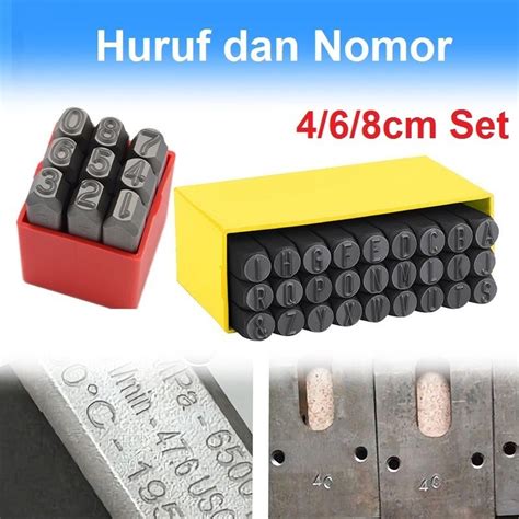Jual Stempel Cetakan Huruf Nomor Number Letter Punch Set 36pcs Angka
