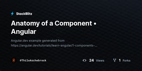 Anatomy Of A Component • Angular Stackblitz