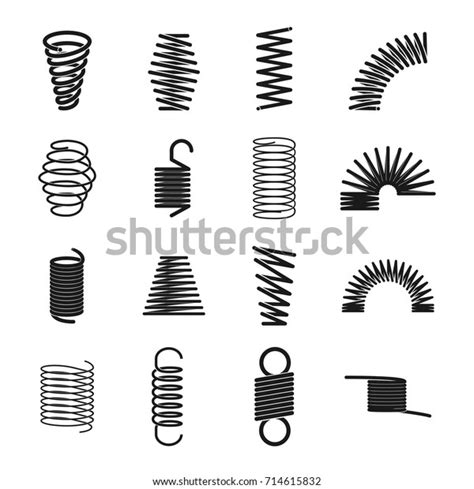 금속 스프링 아이콘시계 음악 상자 바람난 스톡 벡터로열티 프리 714615832