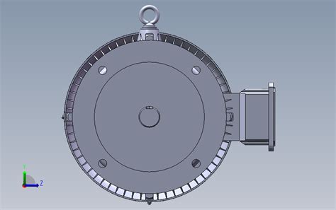 不带底脚有凸缘电机 180m Solidworks 2011模型图纸下载 懒石网