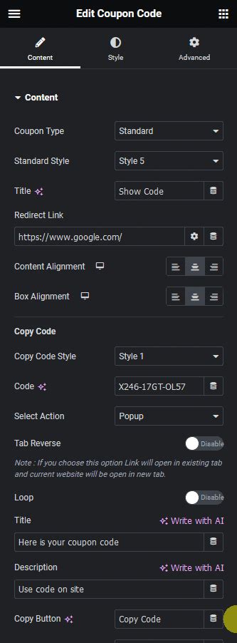 How To Add A Coupon Code With Redirection In Elementor New Tab Or Same Tab The Plus Addons